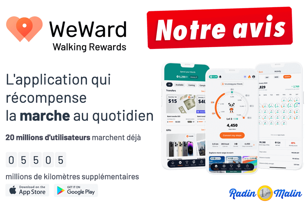 Weward : notre avis sur l'application qui vous paie pour marcher (2024 ...