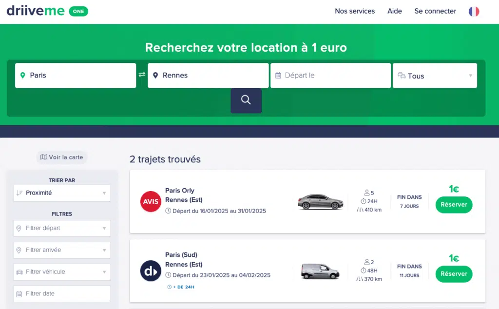 Voiture 1 Euro